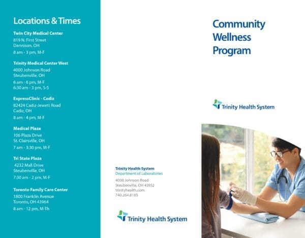 Trinity Health System Community Wellness Program Lab Testing Available ...